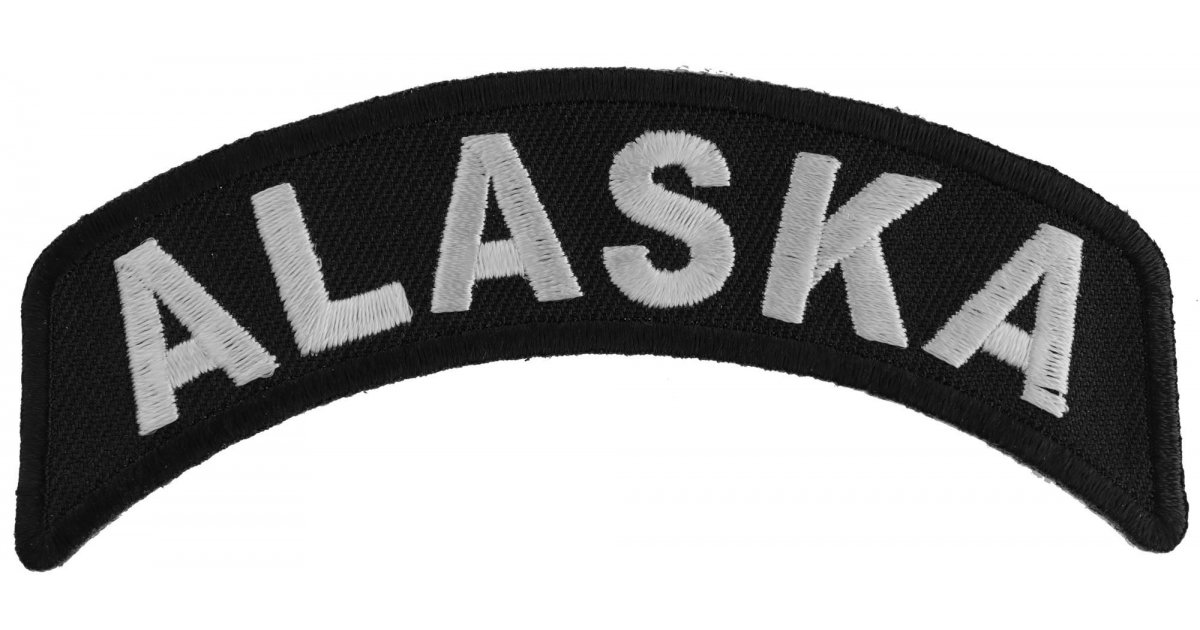 Alaska State Embroidered Small Iron On Rocker Patch by Ivamis Patches