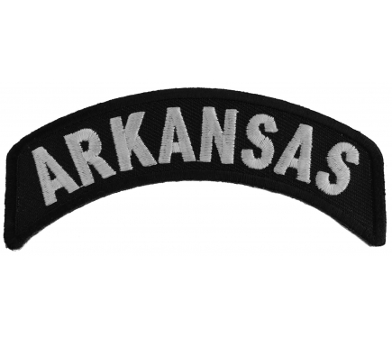 Arkansas State Embroidered Small Iron On Rocker Patch by Ivamis Patches