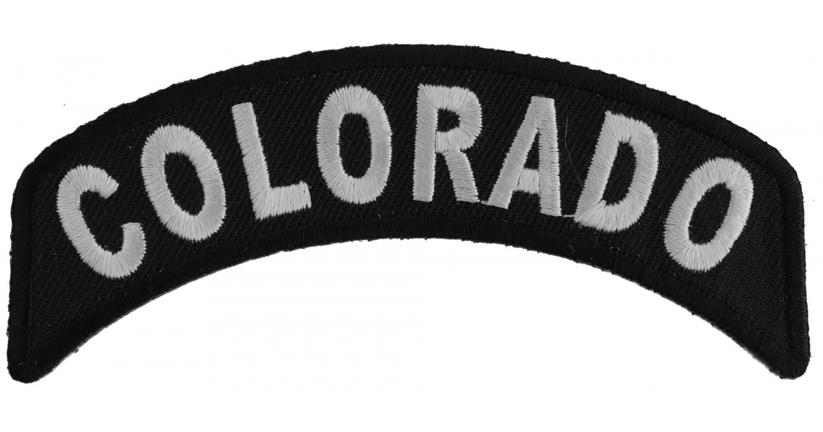 Colorado State Embroidered Small Iron On Rocker Patch by Ivamis Patches