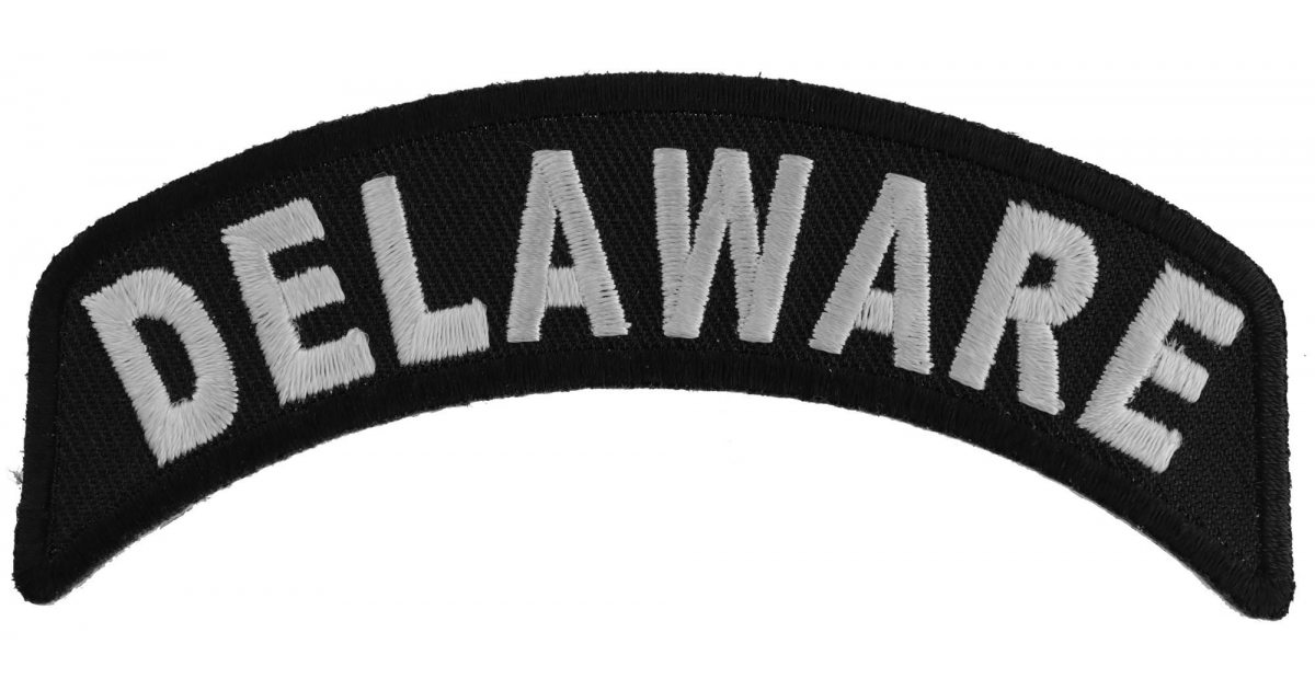 Delaware State Embroidered Small Iron On Rocker Patch by Ivamis Patches