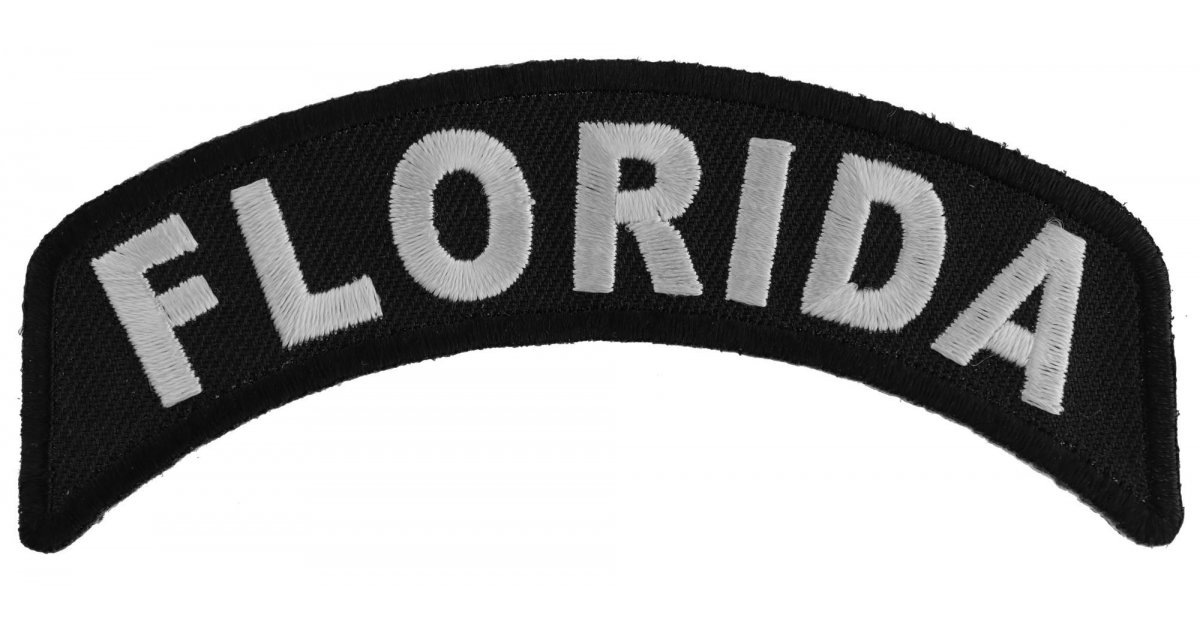 Florida State Embroidered Small Iron On Rocker Patch by Ivamis Patches