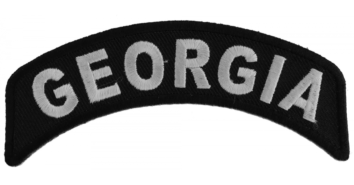 Georgia State Embroidered Small Iron On Rocker Patch by Ivamis Patches