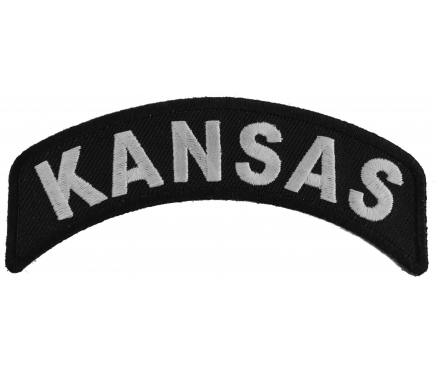 Kansas State Embroidered Small Iron On Rocker Patch by Ivamis Patches