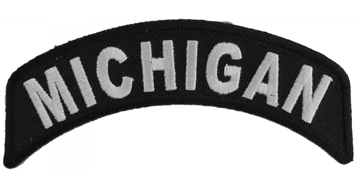 Michigan State Embroidered Small Iron On Rocker Patch by Ivamis Patches