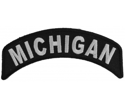 Michigan State Embroidered Small Iron On Rocker Patch by Ivamis Patches