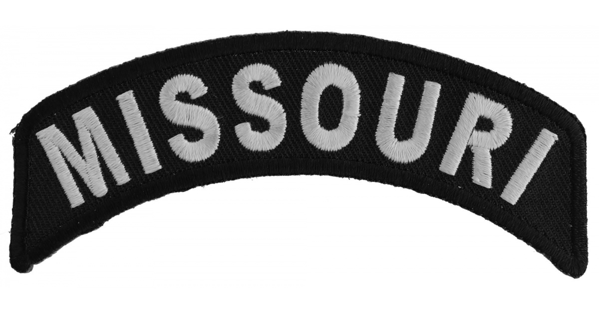 Missouri State Embroidered Small Iron On Rocker Patch by Ivamis Patches