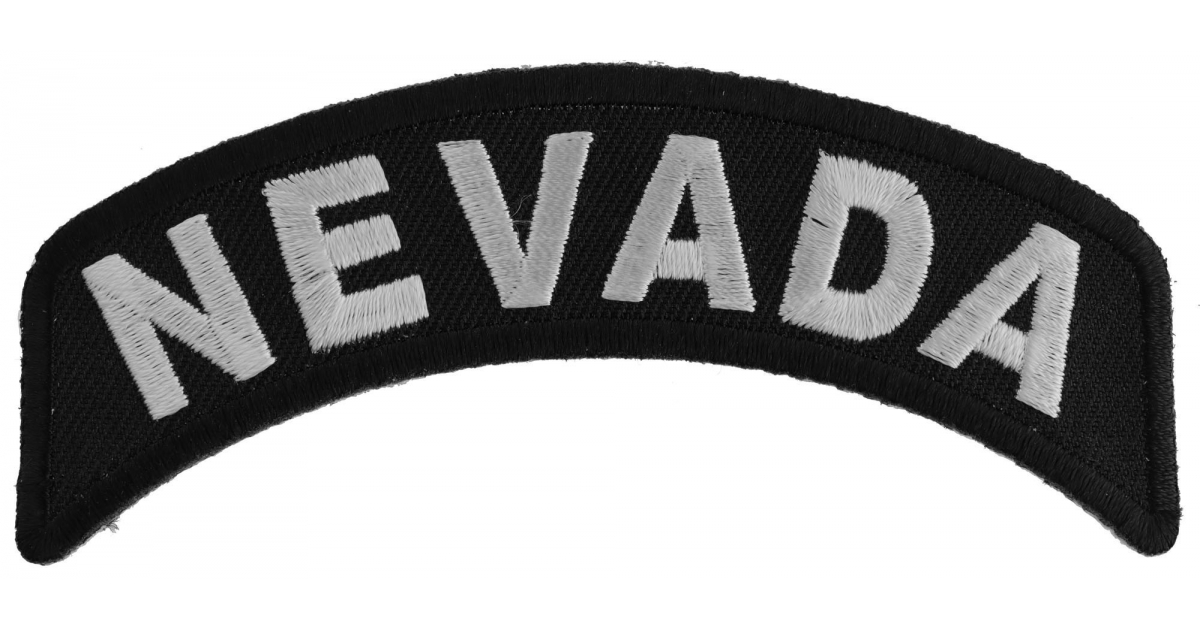 Nevada State Embroidered Small Iron On Rocker Patch by Ivamis Patches
