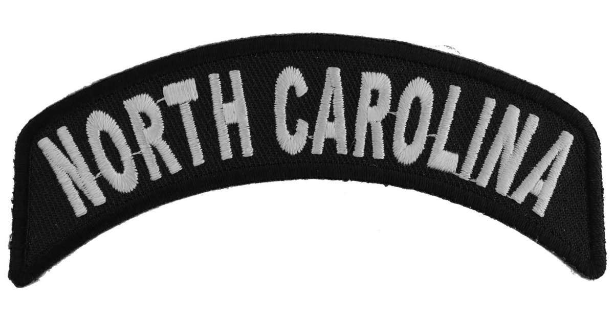 North Carolina State Embroidered Small Iron On Rocker Patch by Ivamis ...