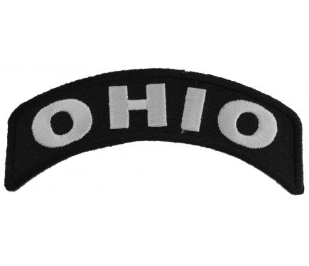 Ohio State Embroidered Small Iron On Rocker Patch by Ivamis Patches