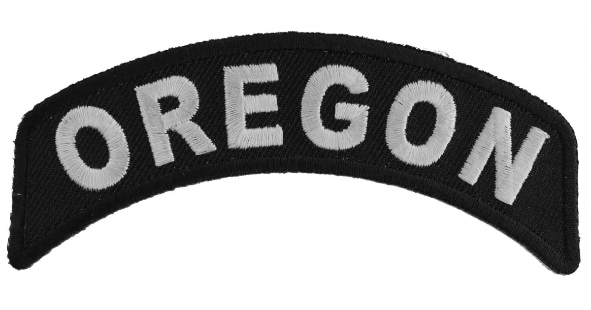 Oregon State Embroidered Small Iron On Rocker Patch by Ivamis Patches
