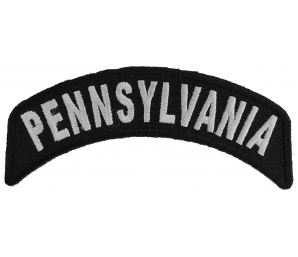 Pennsylvania State Embroidered Small Iron On Rocker Patch by Ivamis Patches