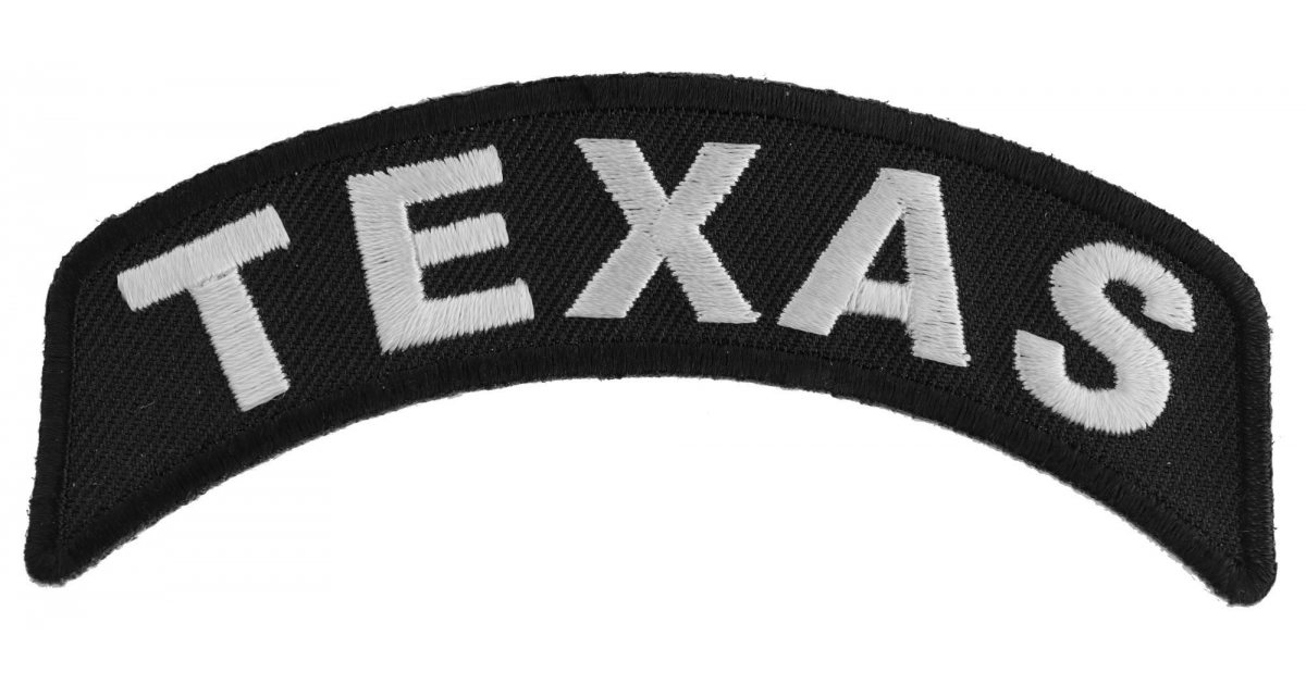 Texas State Embroidered Small Iron On Rocker Patch by Ivamis Patches
