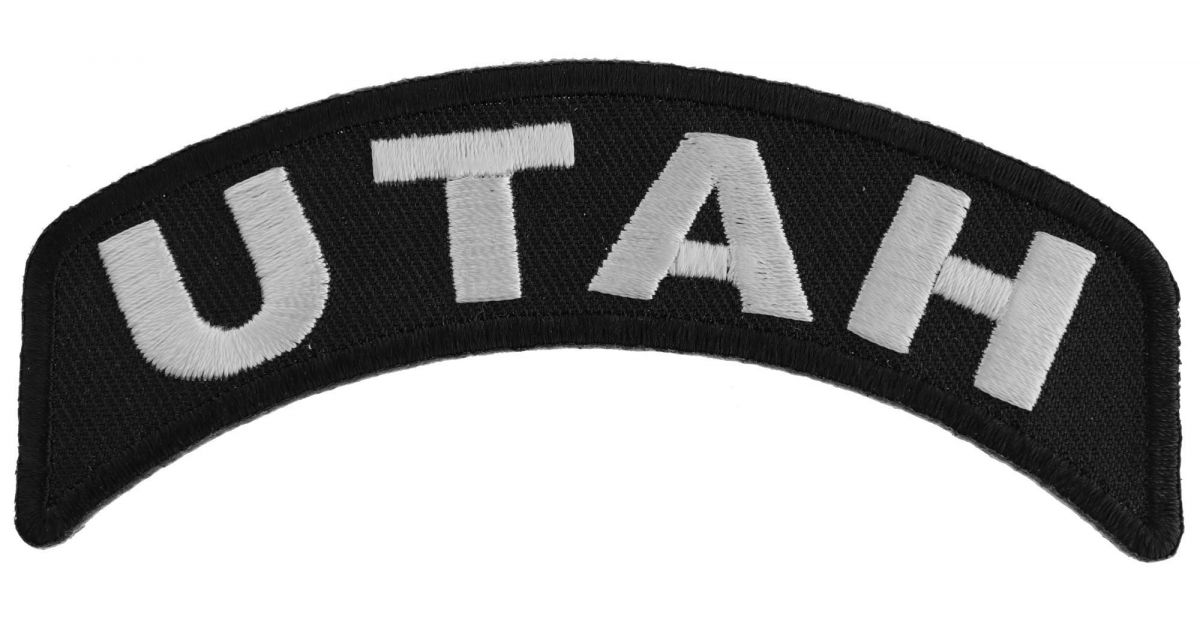Utah State Embroidered Small Iron On Rocker Patch by Ivamis Patches