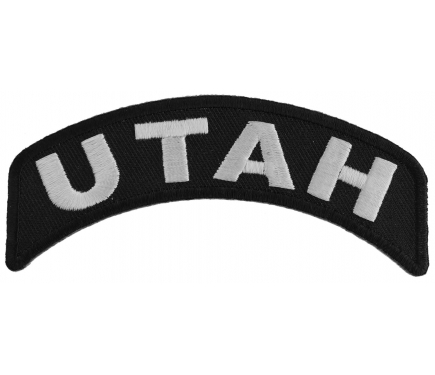 Utah State Embroidered Small Iron On Rocker Patch by Ivamis Patches