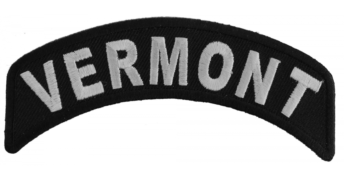 Vermont State Embroidered Small Iron On Rocker Patch by Ivamis Patches