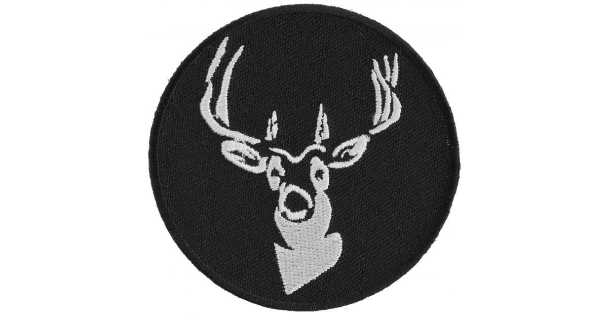 Iron On Round Deer Patch | Embroidered Patches by Ivamis Patches