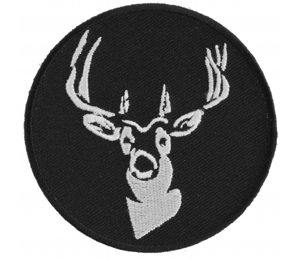 Iron On Round Deer Patch | Embroidered Patches by Ivamis Patches