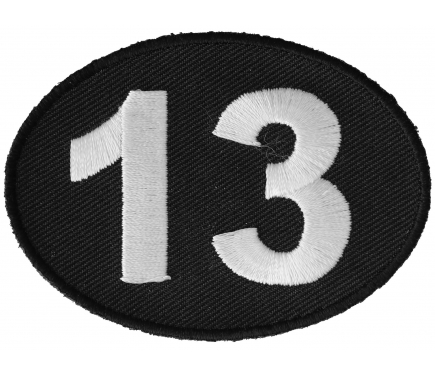 Lucky 13 Patch - Embroidered Iron On | Embroidered Patches by Ivamis ...