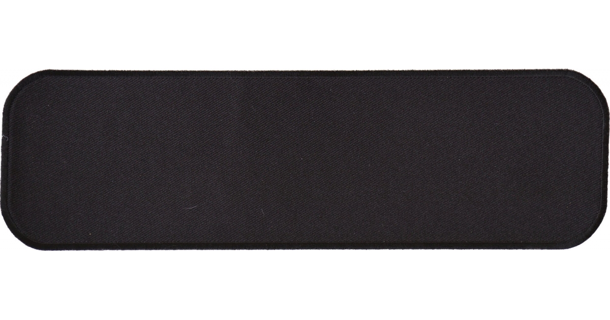 Black 10 Inch Straight Blank Patch, Large Blank Patches for ...