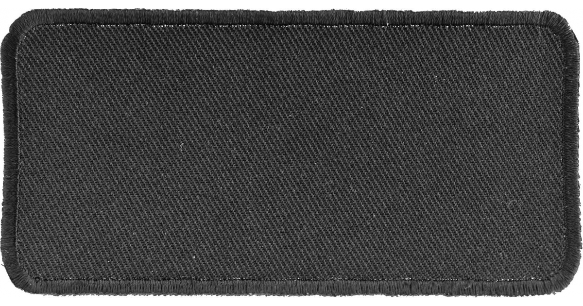 Black 4 Inch Rectangular Blank Patch | Embroidered Patches by Ivamis ...