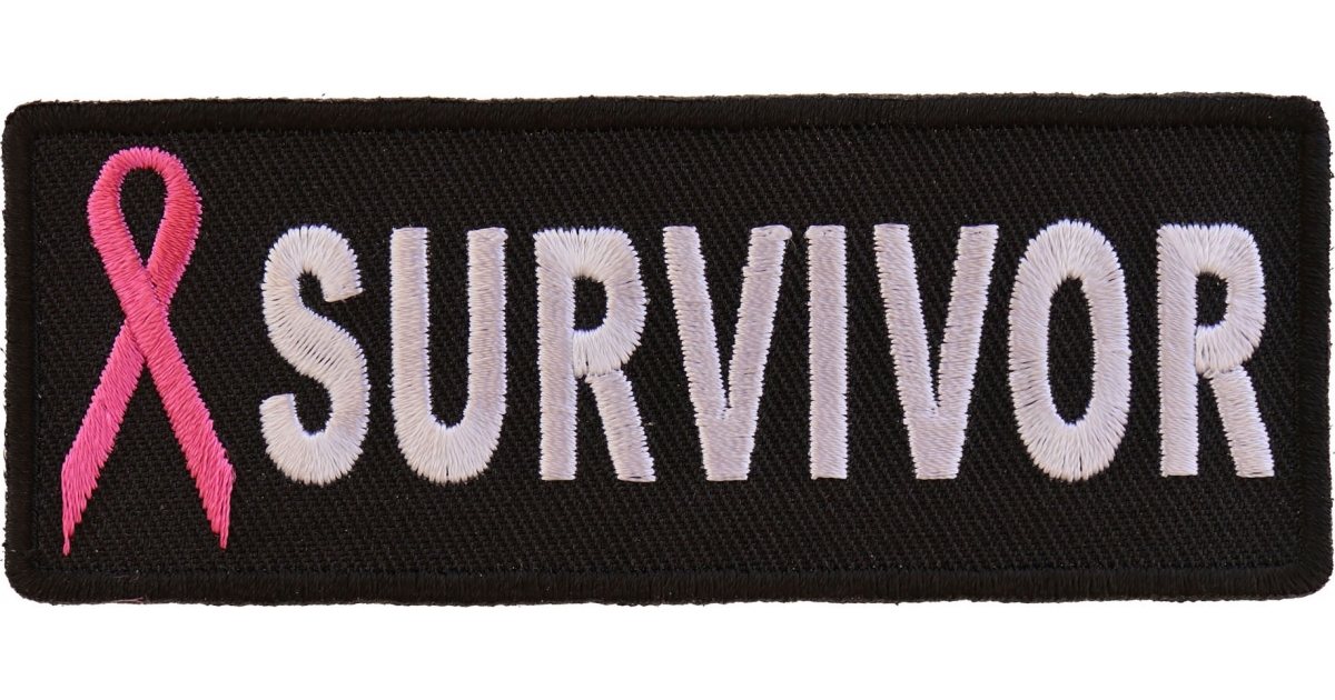 Breast Cancer Survivor Pink Ribbon Patch | Embroidered Patches by ...