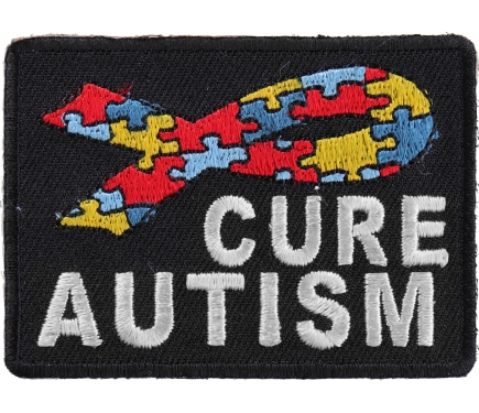 Cure Autism Puzzle Pieces Ribbon Patch | Embroidered Patches by Ivamis ...