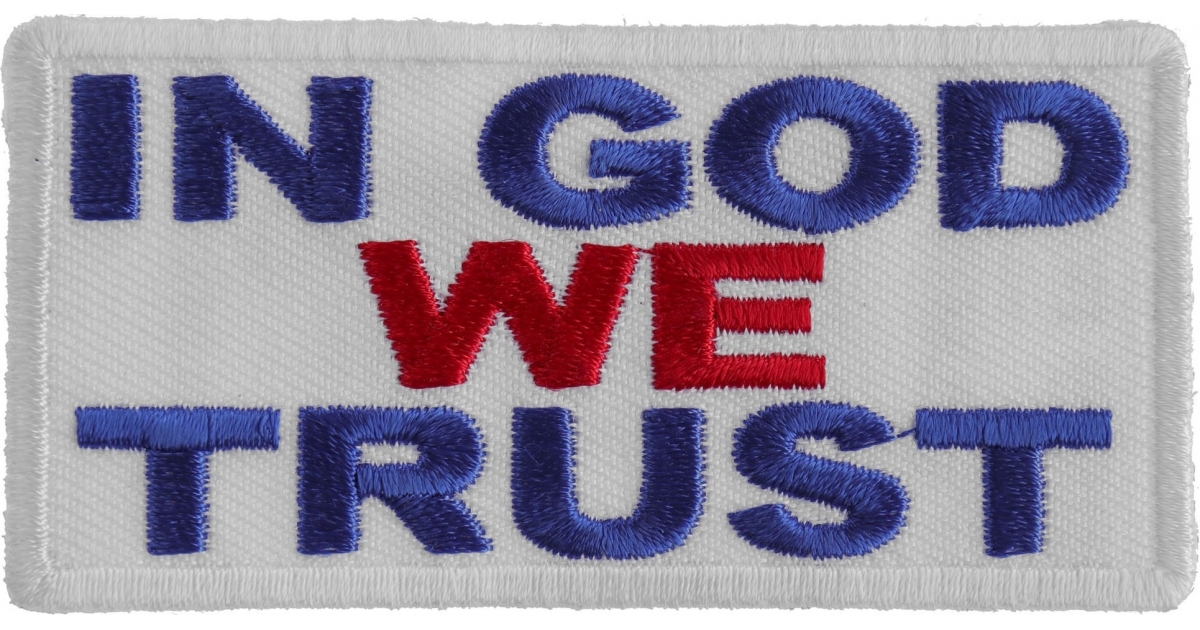 In God We Trust Patch Red White Blue | Embroidered Patches by Ivamis ...