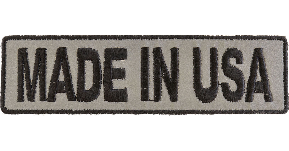 Made In USA Small Reflective Patch | Embroidered Patches by Ivamis Patches