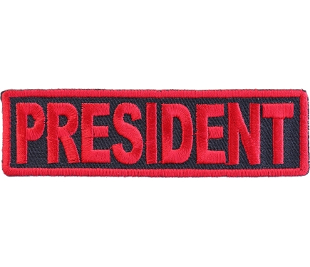 President Patch, Motorcycle Club Patches for Bikers by Ivamis Patches