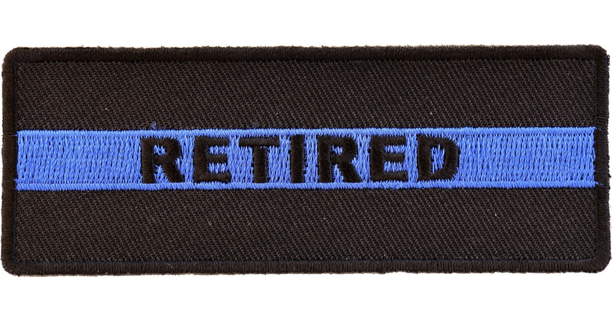 RETIRED Subtle Police Officer Patch | Embroidered Patches by Ivamis Patches