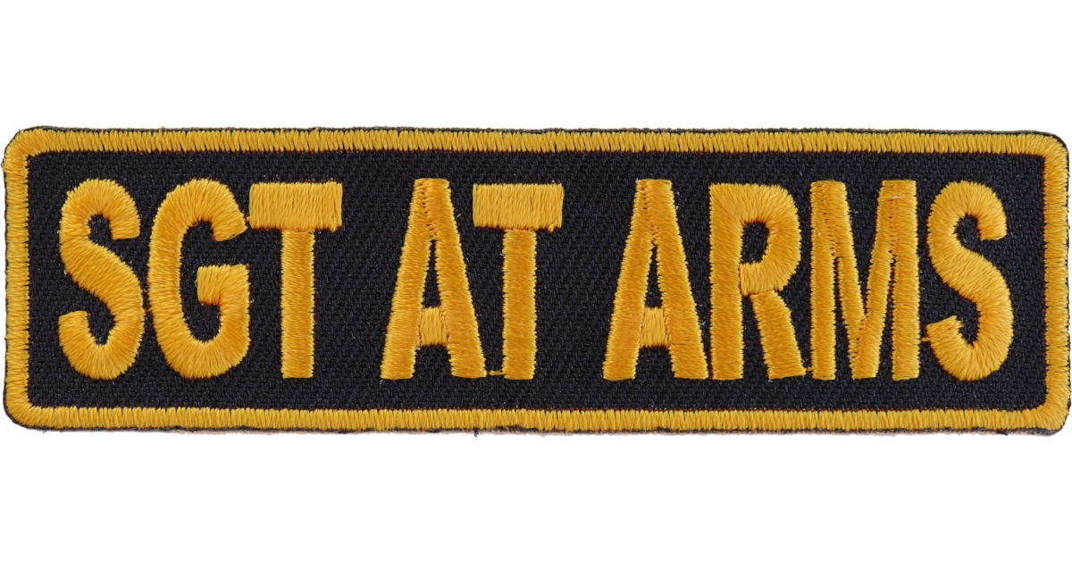 Sgt At Arms Patch, Motorcycle Club Patches for Bikers by Ivamis Patches