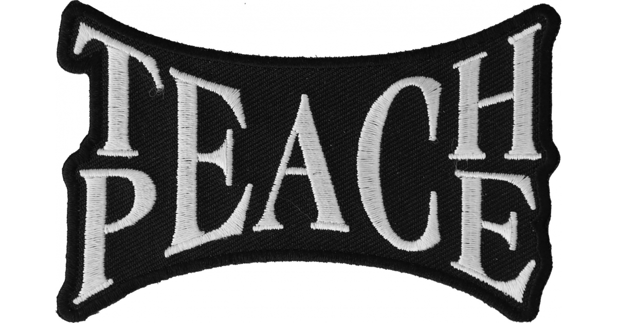 Teach Peace Embroidered Iron On Patch | Embroidered Patches by Ivamis ...