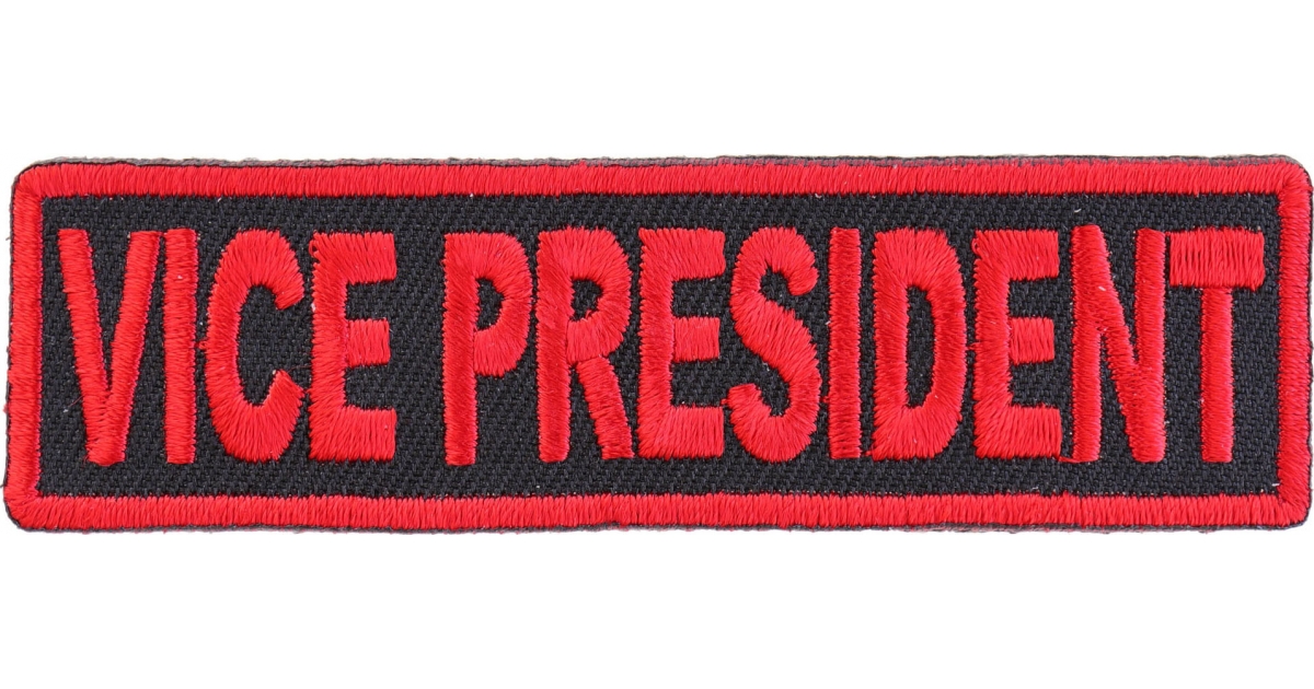 Vice President Patch, Motorcycle Club Patches for Bikers by Ivamis Patches