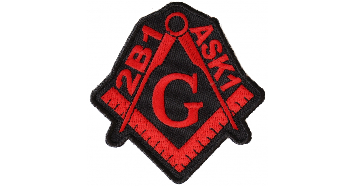 2B1 ASK1 Free Mason Black and Red Patch - Iron on Patriotic Patches by ...