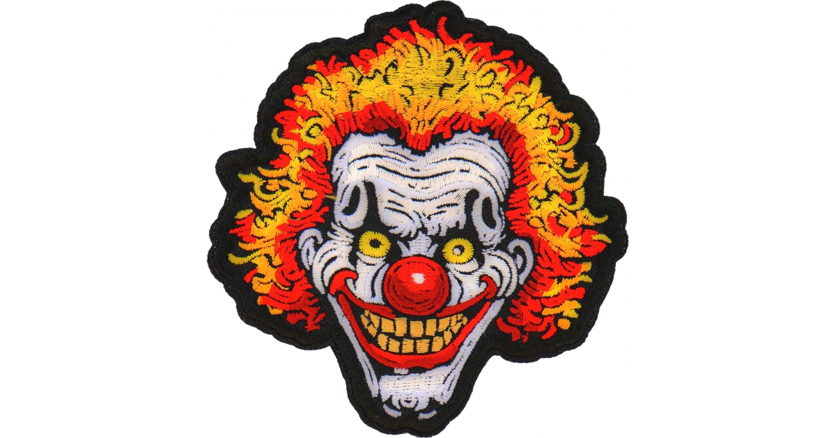 Afro Clown Patch - Iron on Novelty Patches by Ivamis Patches