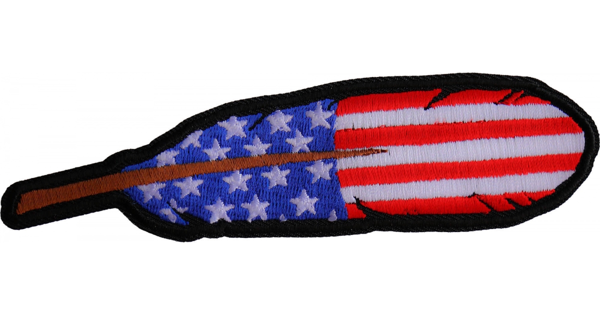 American Flag Feather Patch by Ivamis Patches