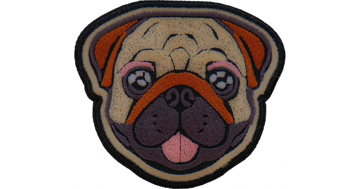 Baby Pug Iron on Patch by Ivamis Patches