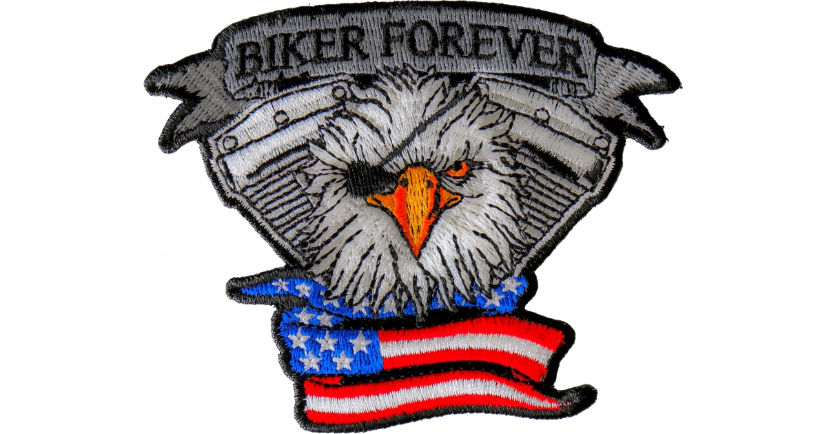 Biker Forever Eagle Eye Patch for Jackets by Ivamis Patches