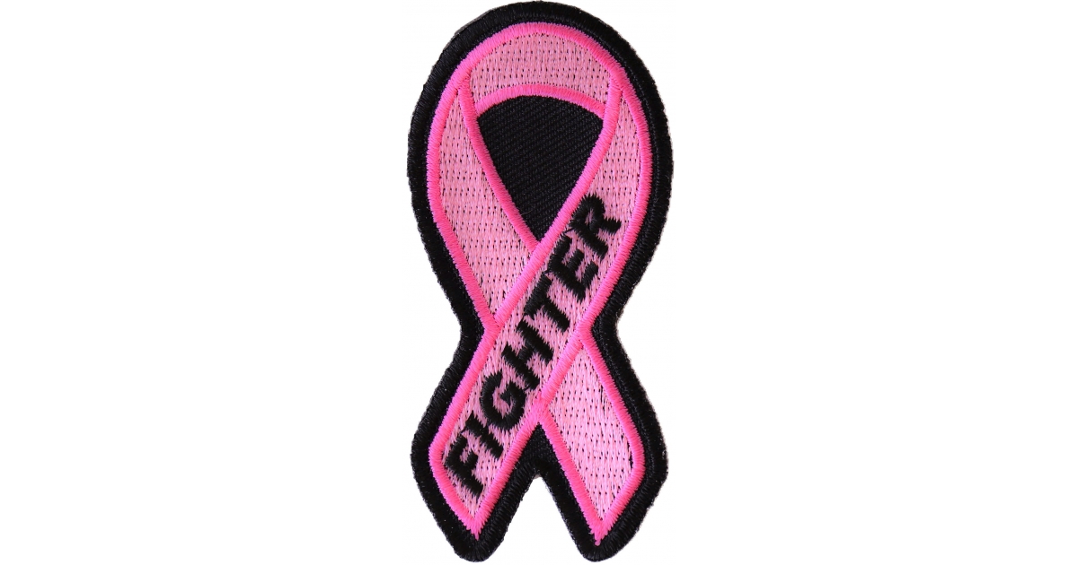 Breast Cancer Fighter Pink Ribbon Patch | Embroidered Patches by Ivamis ...