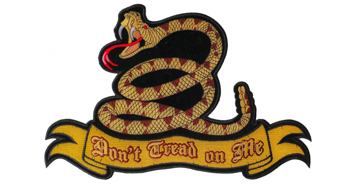Don't Tread on Me Snake Patch, Large Patriotic Patches by Ivamis Patches