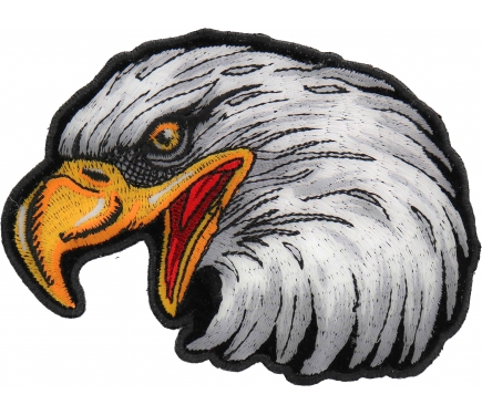Eagle Head Facing Left Iron on Patch by Ivamis Patches