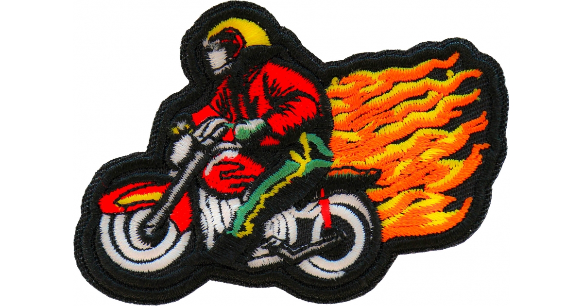 Firefighter Biker Patch, Motorcycle Patches by Ivamis Patches
