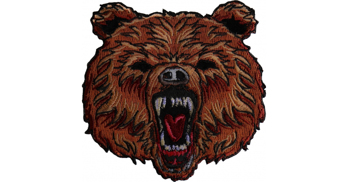 Furry Bear Patch - Iron on Bear Patches by Ivamis Patches