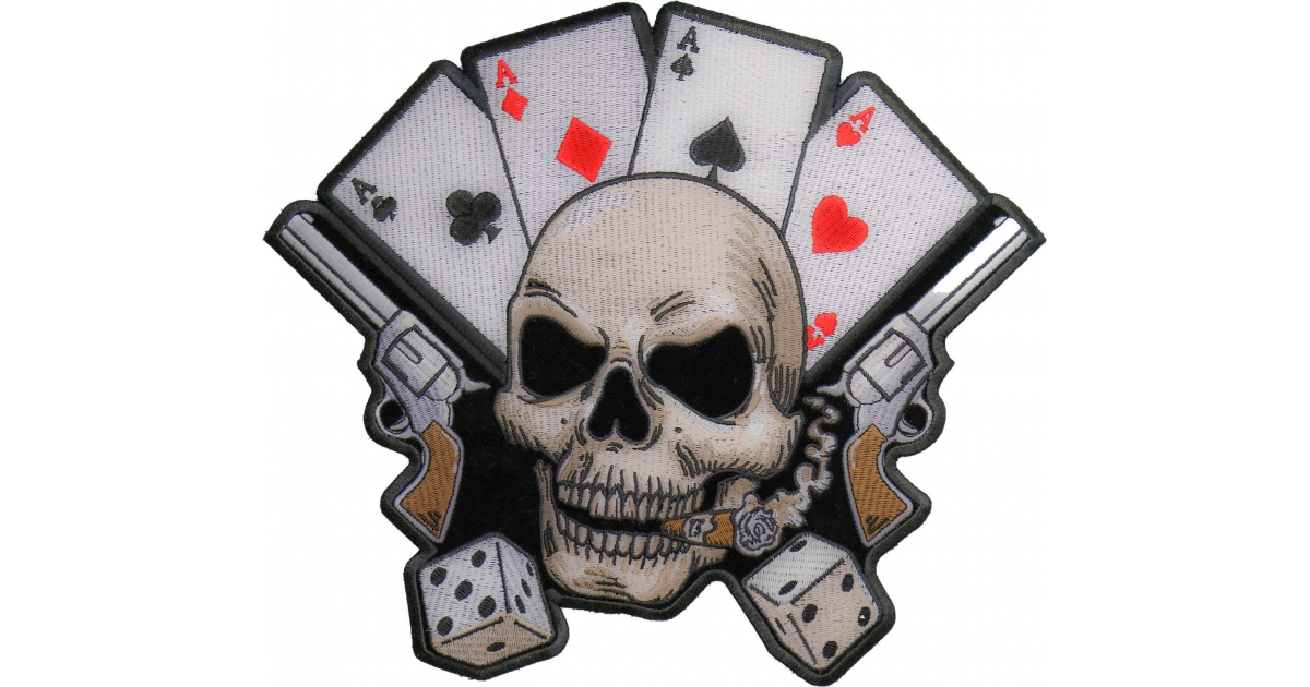 Gambler Skull Large Patch by Ivamis Patches