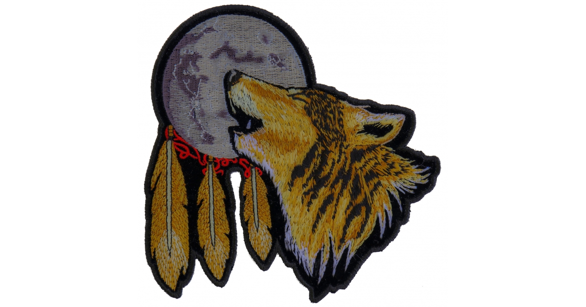 Howling Wolf Patch, Patches for Jackets by Ivamis Patches