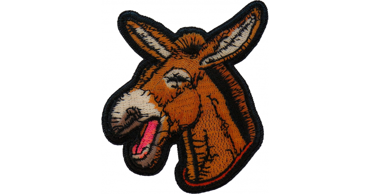 Laughing Donkey Iron on Patch by Ivamis Patches