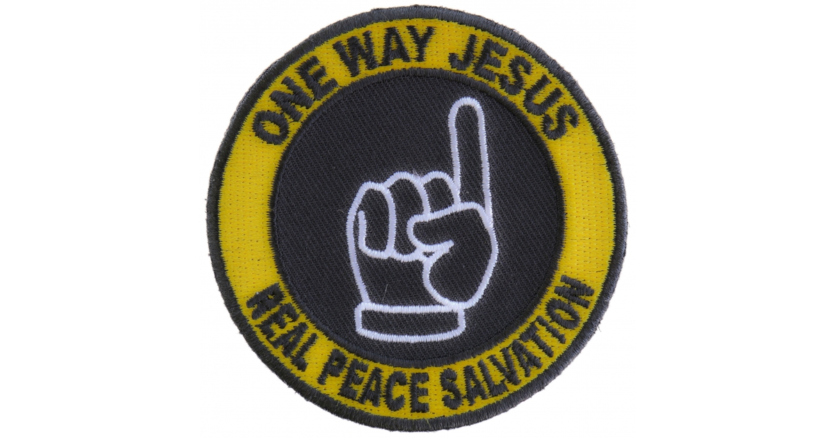 One Way Jesus Real Salvation Patch, Christian Patches by Ivamis Patches
