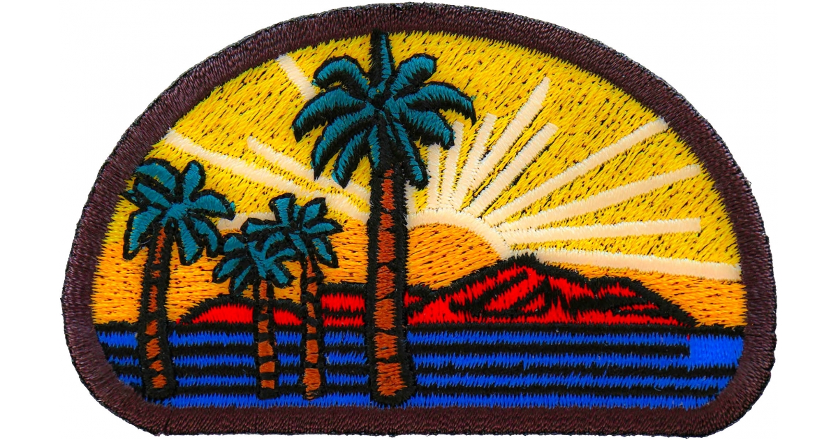 Palms and Sunset Iron on Patch by Ivamis Patches