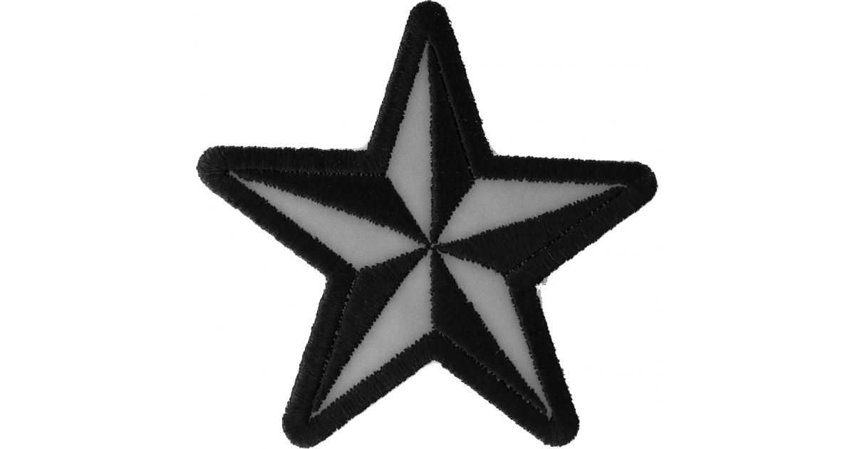 Reflective Nautical Star Patch | Embroidered Patches by Ivamis Patches