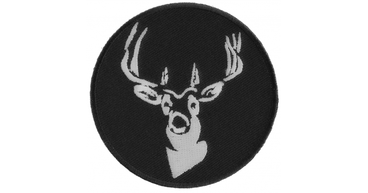 Iron On Round Deer Patch | Embroidered Patches by Ivamis Patches